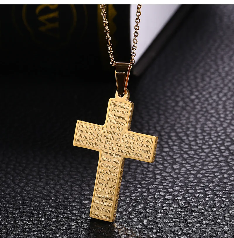 Arnan Religious Box Chain Jesus Cross Silver 18 K Gold Filled Plated ...