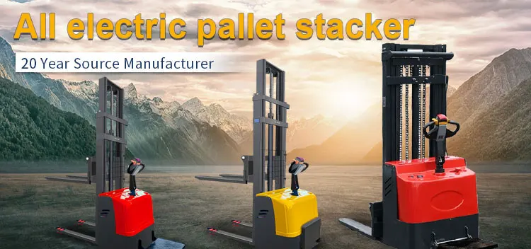 2 Ton Electric Power Pallet Stacker 3000m 3 Meter Lift Height Automatic ...