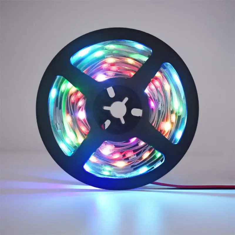 Ws2812b Addressable Rgb Led Strip Waterproof Pcb 12mm 20 Piexel 12w 12v ...