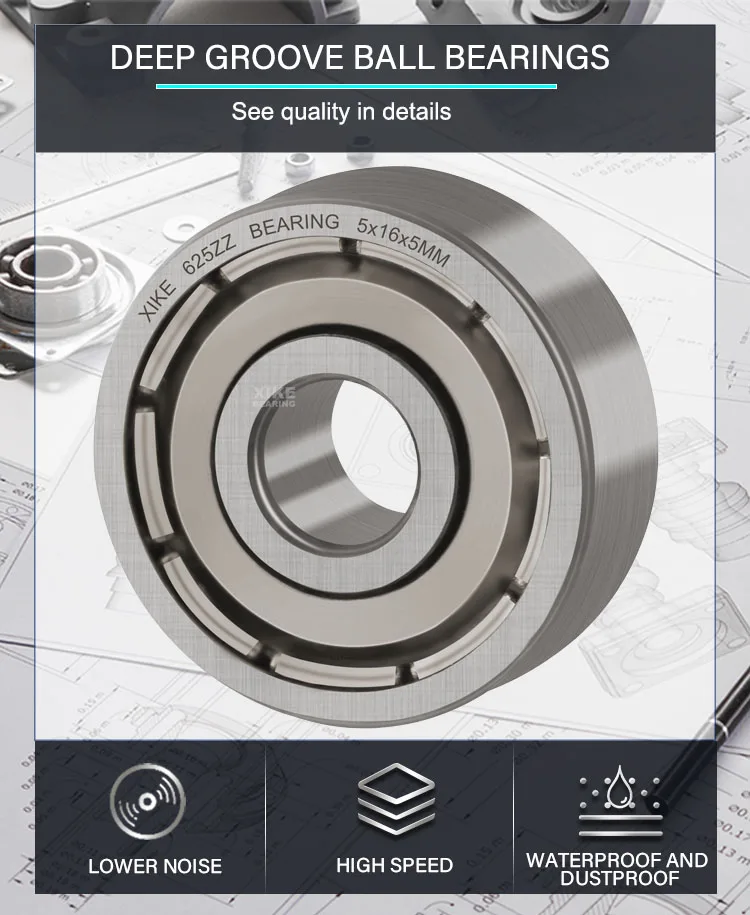 Double Metal Seal 625ZZ Size 5x16x5mm Deep Groove Ball Bearing| Alibaba.com