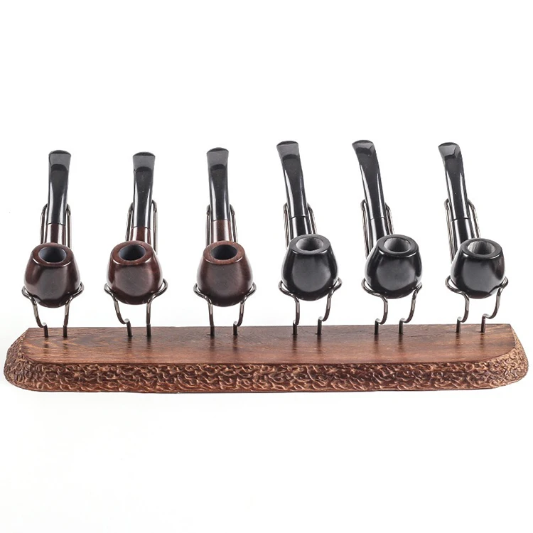 Wooden Tobacco Pipe Smoking Rack - Display & Store 6 Pipes