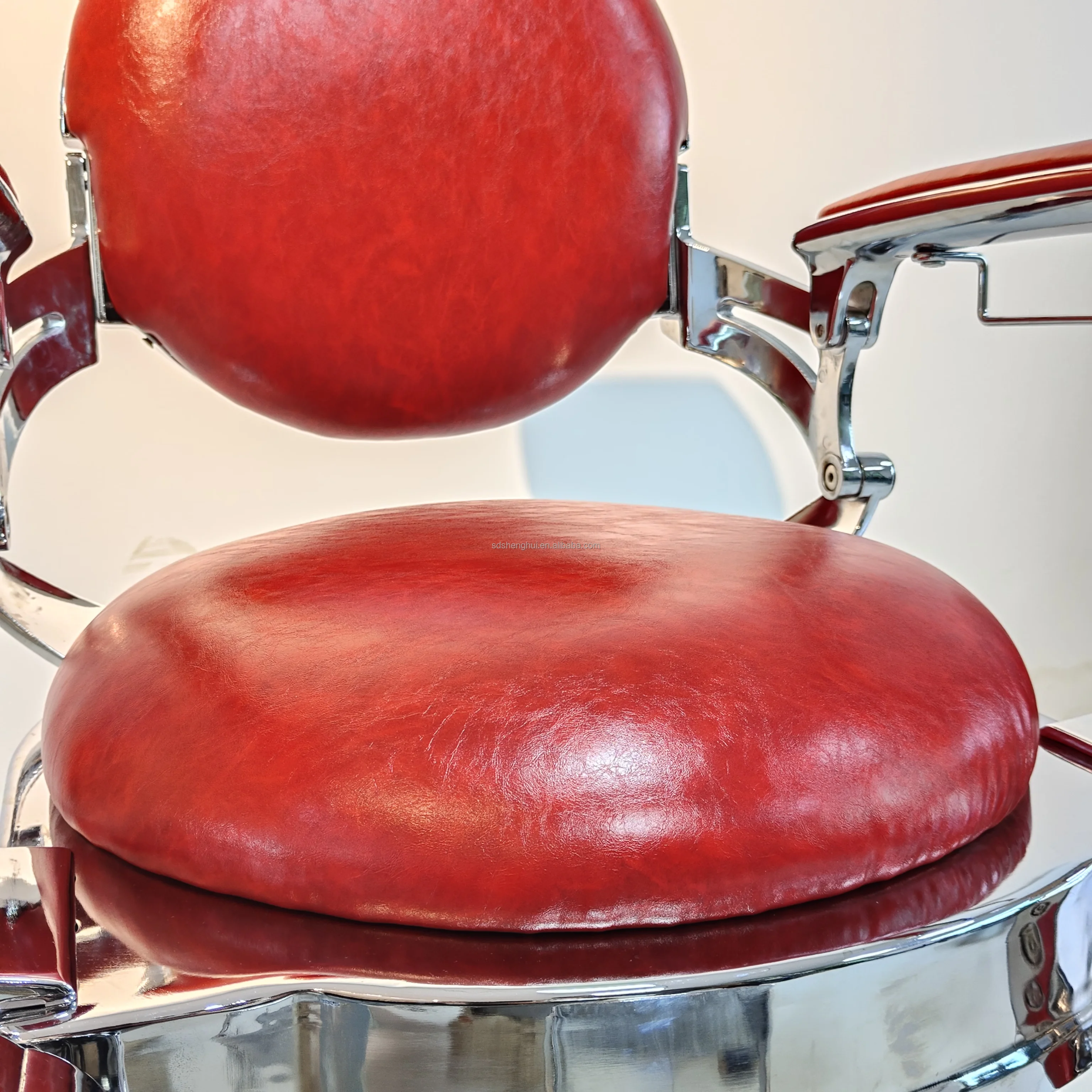 Retro Hair Cut Chair Professional Heavy Duty Men Reclining Salon Chair ...