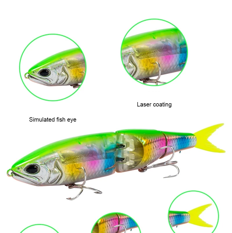 Oem Multi Section Saltwater Fishing Lure 180mm 50g 3 Segmented Sinking ...