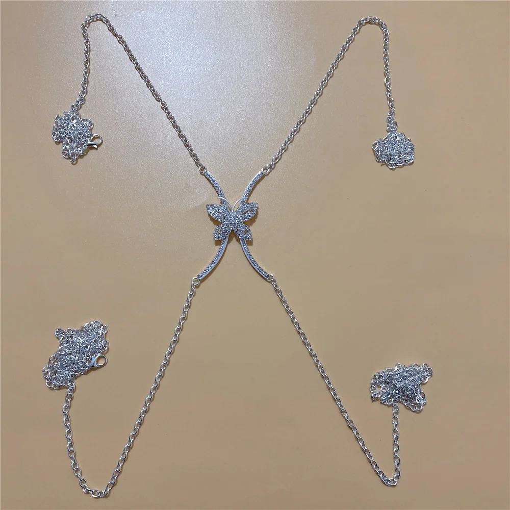 Wholesale Sexy Butterfly Bikini Chest Chains Charm Link Bra Bling ...