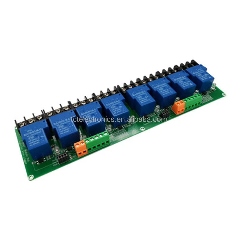8 Way Relay Module 5V/12V/24V High and Low Level Trigger Smart Home PLC ...