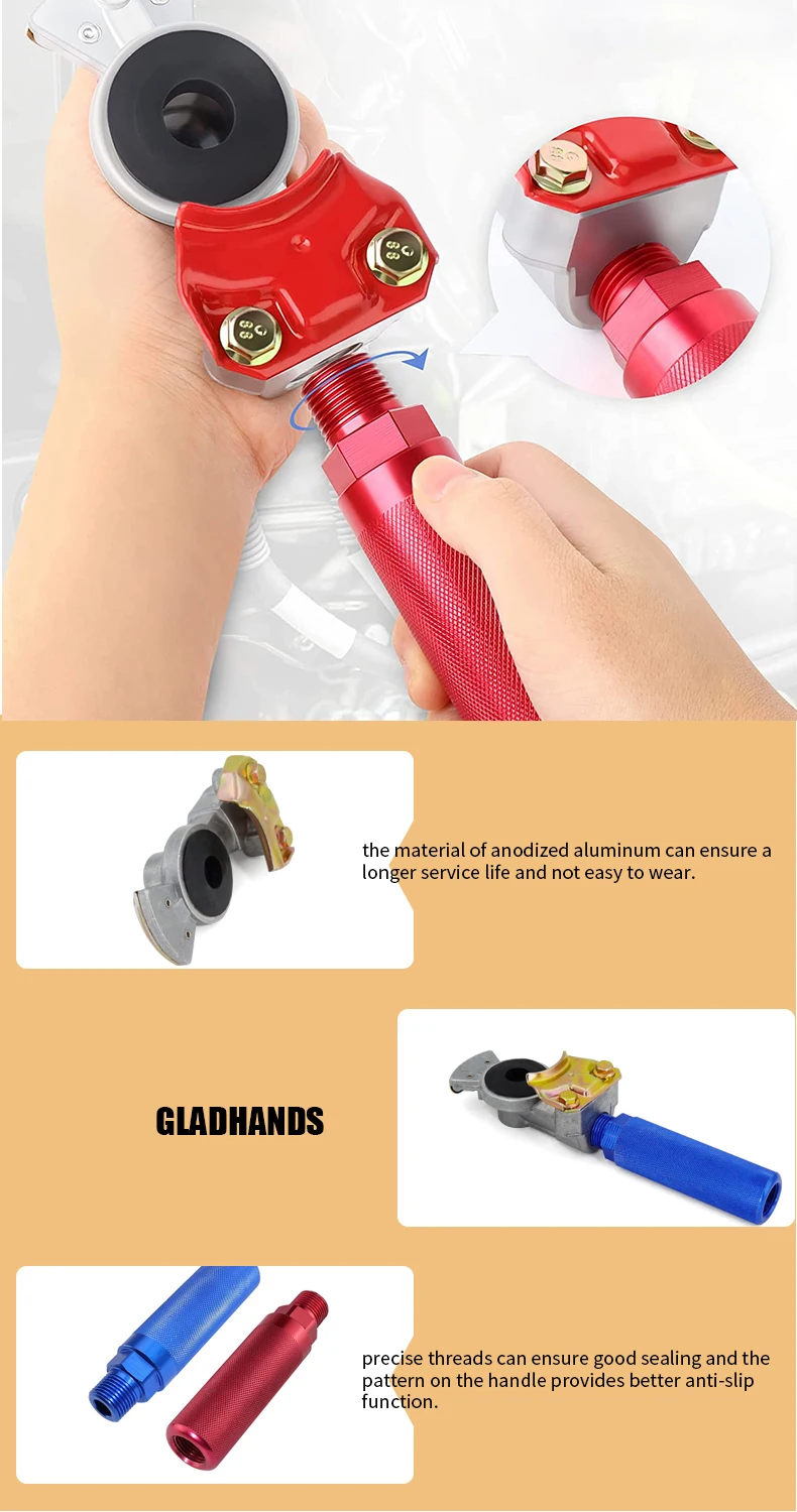 Aluminum Gladhand - Universal Air Brake Coupling for Trucks