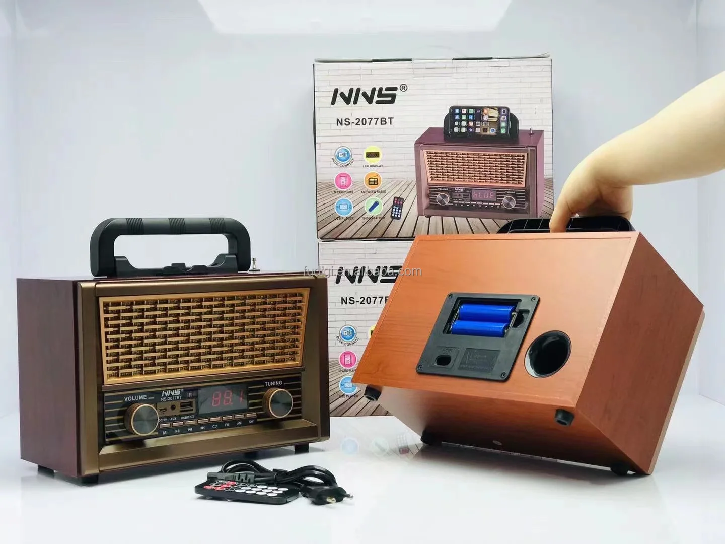 NNS 2077BT Am Fm Sw Radio Portable World Receiver 11 Band Mp3 Play Dab ...