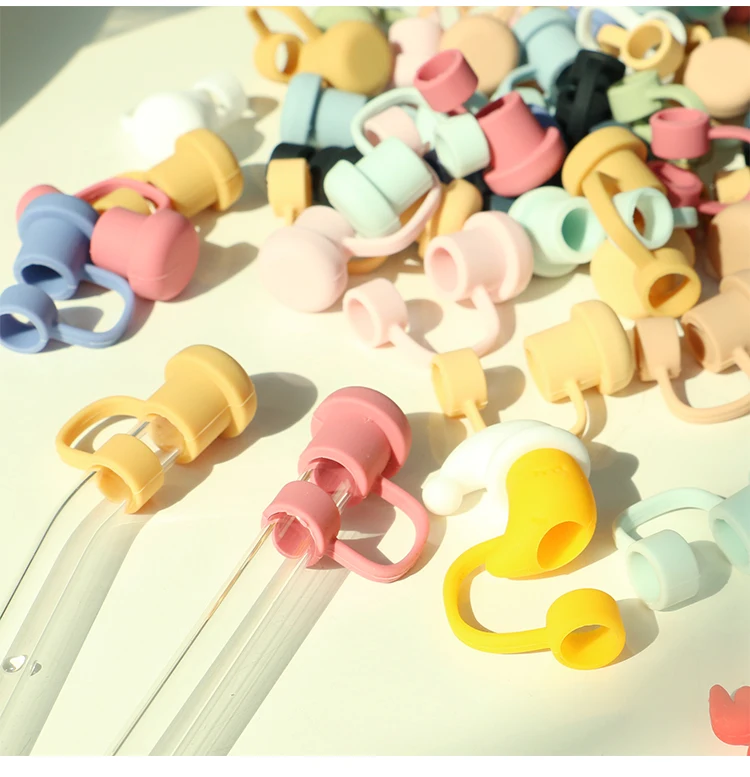 Customized Straw Cover Topper - 100% Full Silicone Rubber