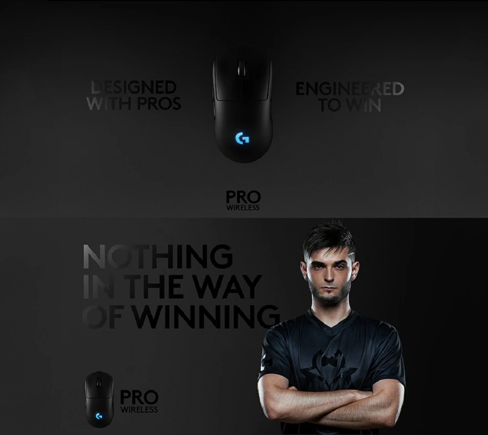 Logitech G PRO Wireless Mouse - 16000 DPI & RGB Dual Mode