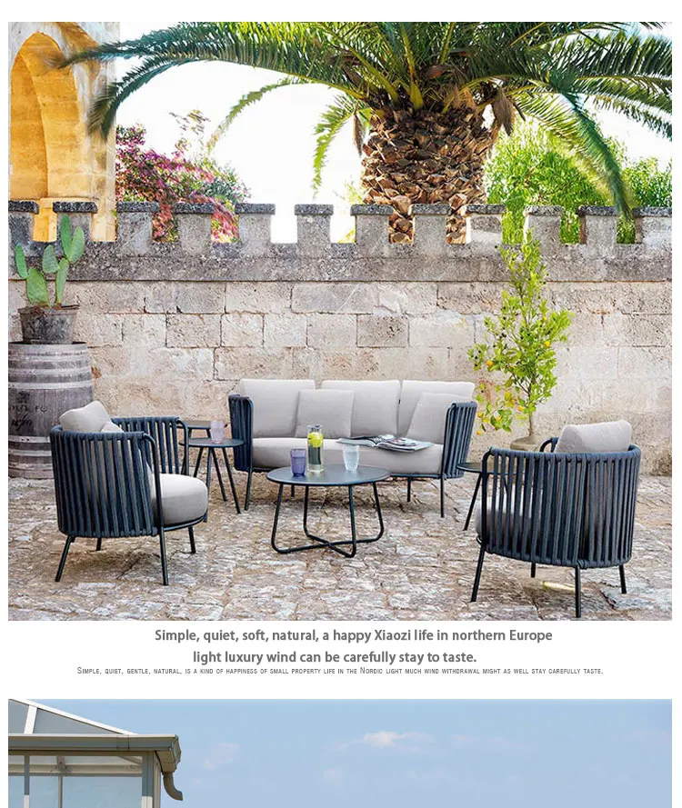 Outdoor Garden Sofa Terrace Art Courtyard Hotel Modern Simple Design ...