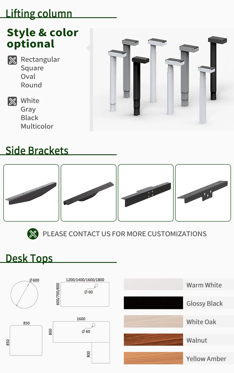 Office Electric Adjustable Table Legs With Linear Actuator for Modern ...