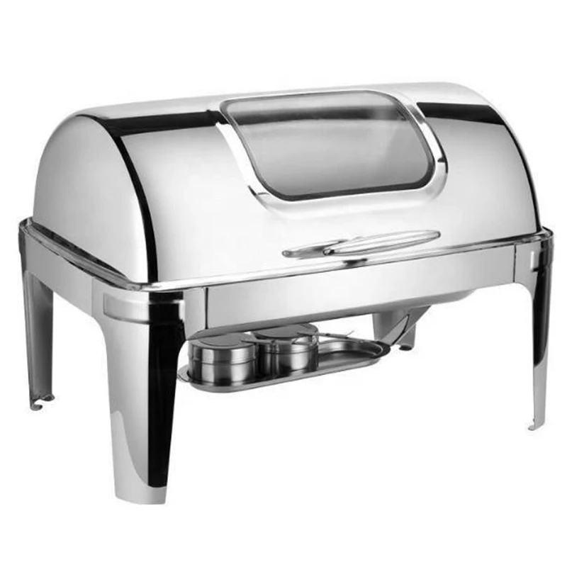 Luxury Roll-top Stainless Steel Buffet Chafing Dish 9 Litre Food Warmer ...