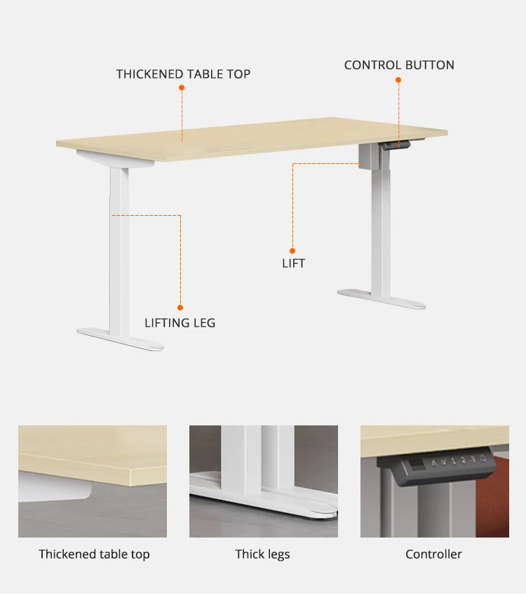 Office Table Lift Modern Furniture Silent Motor Height Adjustable ...