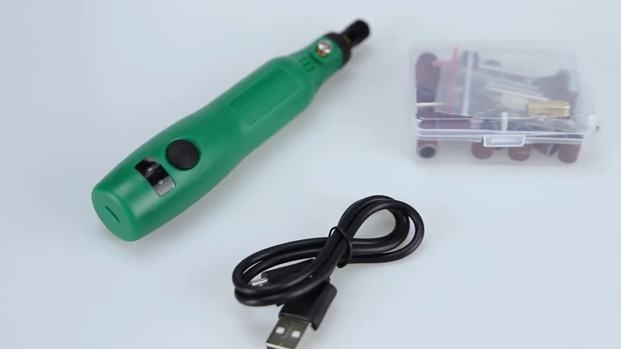 Nail Art Of 3.7v Usb Cordless Electric Rotary Tool Accessory Set Mini ...
