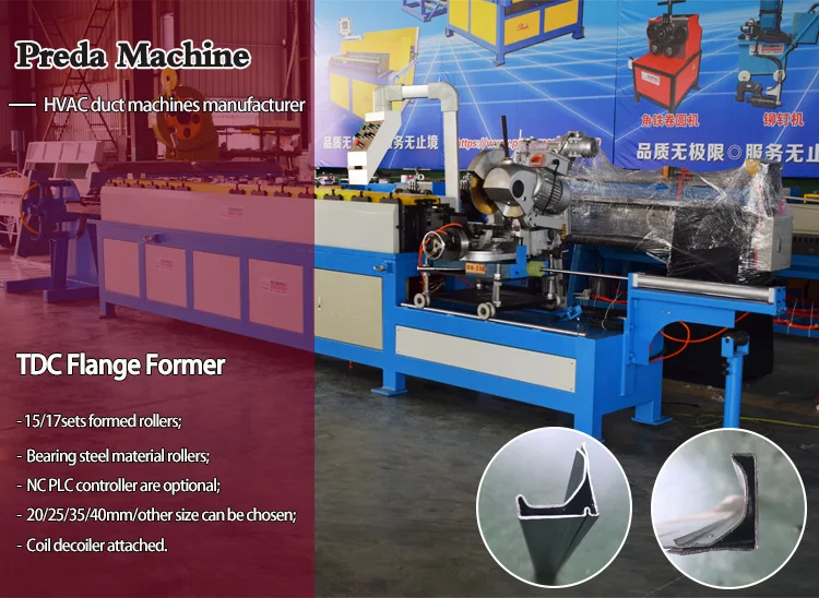 Preda 25mm Sheet TDC Flange Roller Forming Line Machine in Factory ...