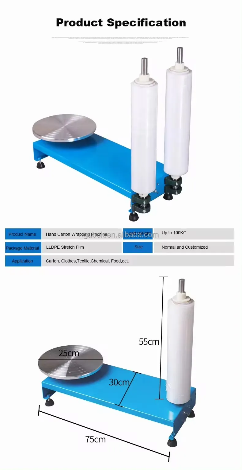Manual Pallet Wrapper Film - Efficient Stretch Wrapping