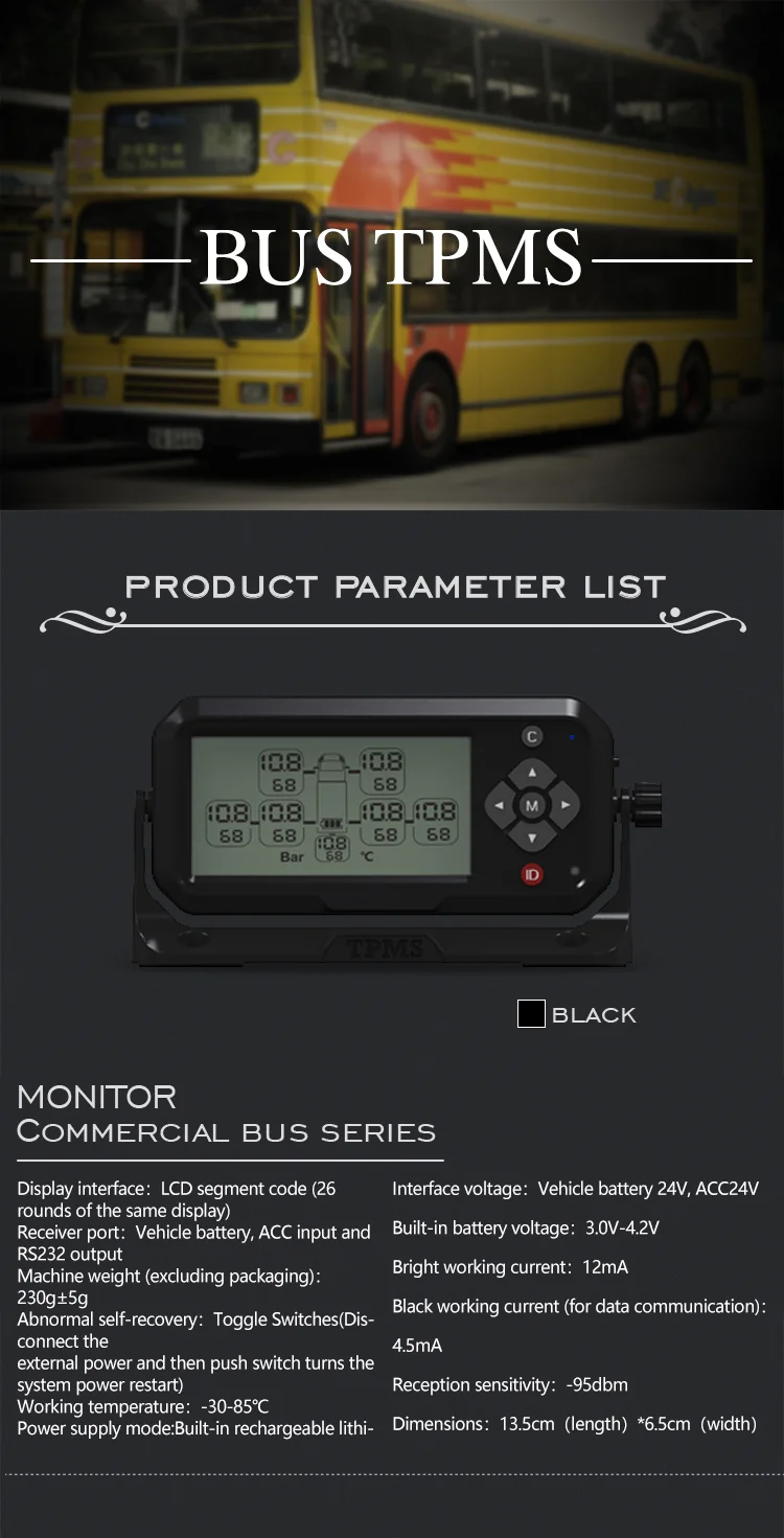 Tpms Truck Internal Pressure Sensor Tpms Display Tyre Pressure ...