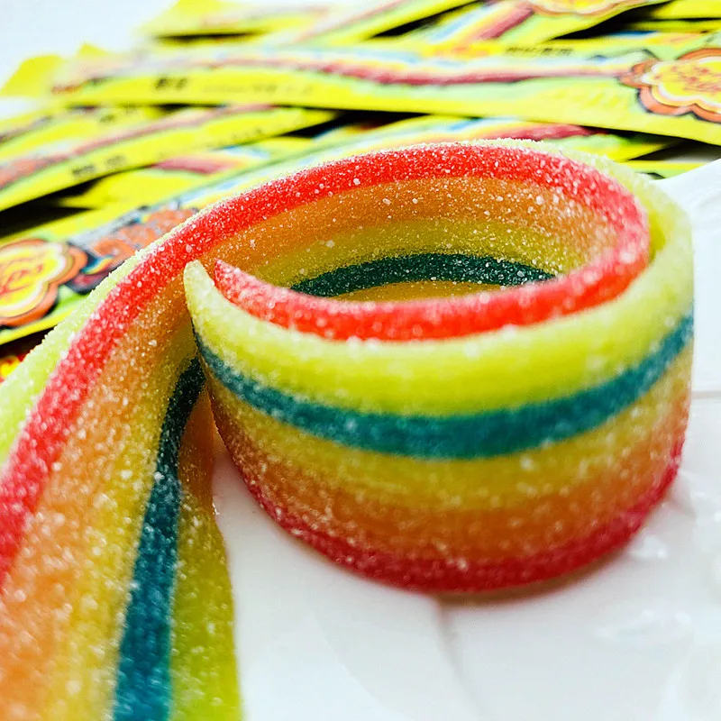Fruity Rainbow Candy Belt - Enjoy Multi-Colored Gummies