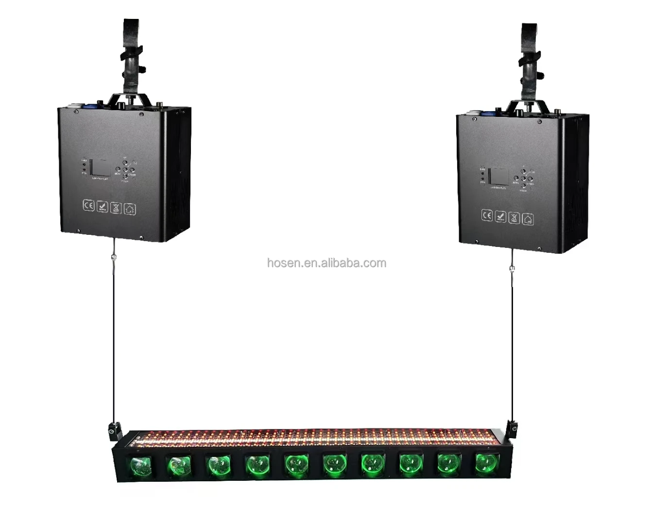 Stage DMX512 Winch System kinetic Lifting LED RGBW Double-Sided Beam ...