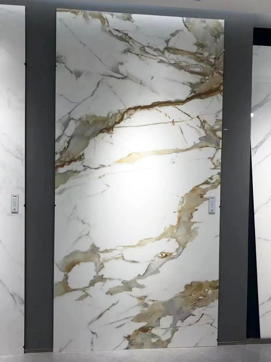 Sophia Gold Marble Stone Large Ceramic Tile 1200*2700*12mm Big Size ...