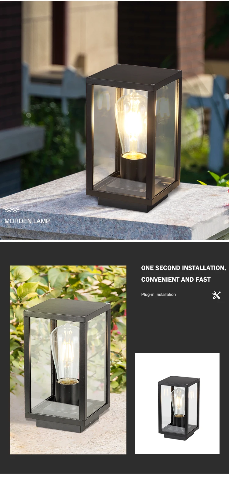 Main Gate Pillar Outdoor Pedestal Lantern Decorative Garden