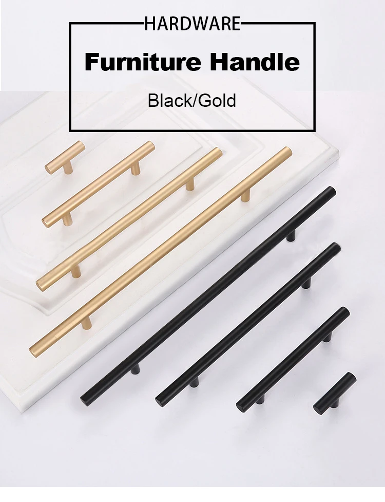 Gold Handle Pull T Bar Ss201 Hollow Stainless Steel Cupboard Handle ...