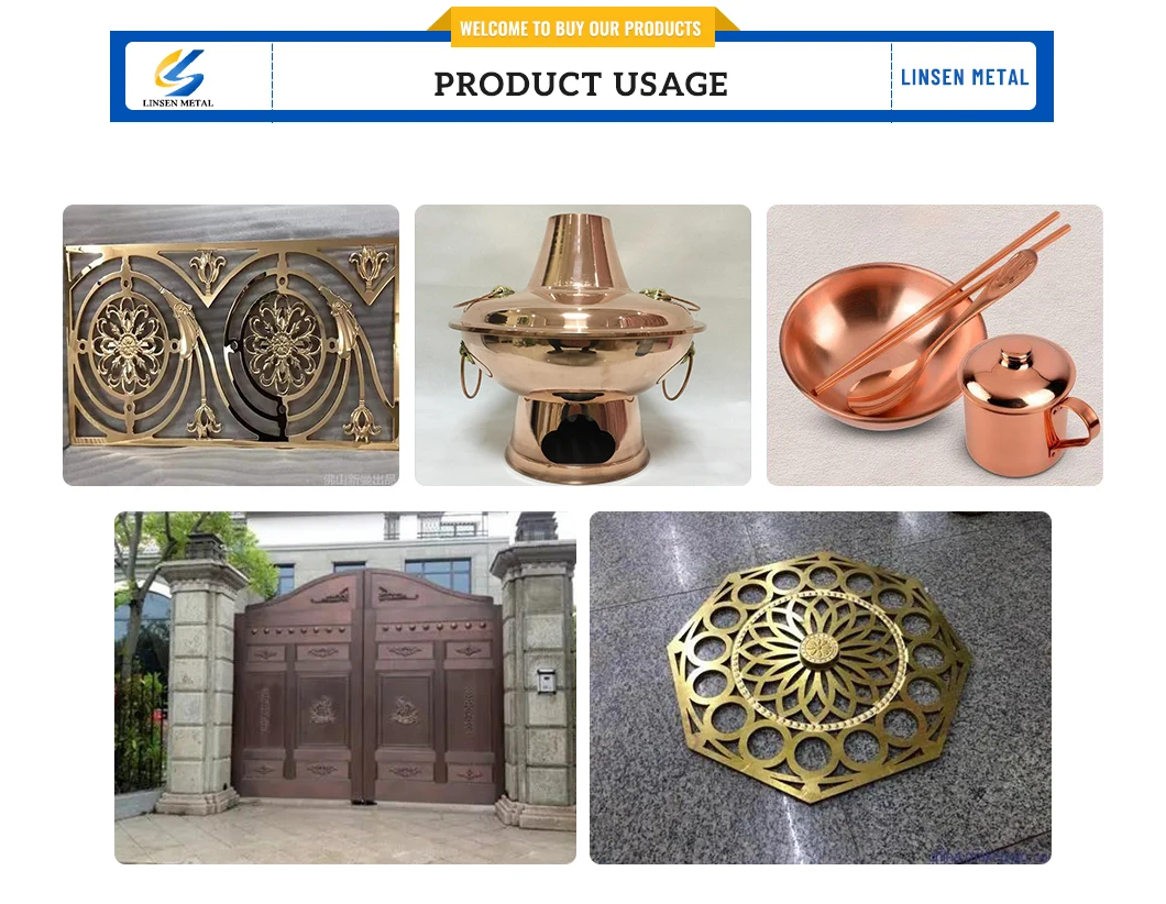 Customized Copper Brass Plate H65 H62 H90 H80 Tp1 Cu 99.99% Pure Metal ...