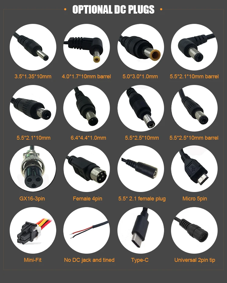 Universal AC Input to Switching DC Adapter - 150W Power Supply