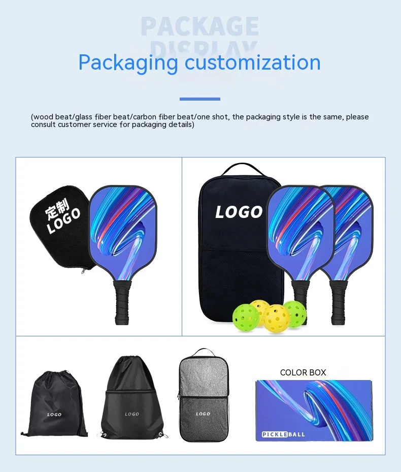 Free Samples Pickleball Paddle Set With Fiberglass Honeycomb Core And ...