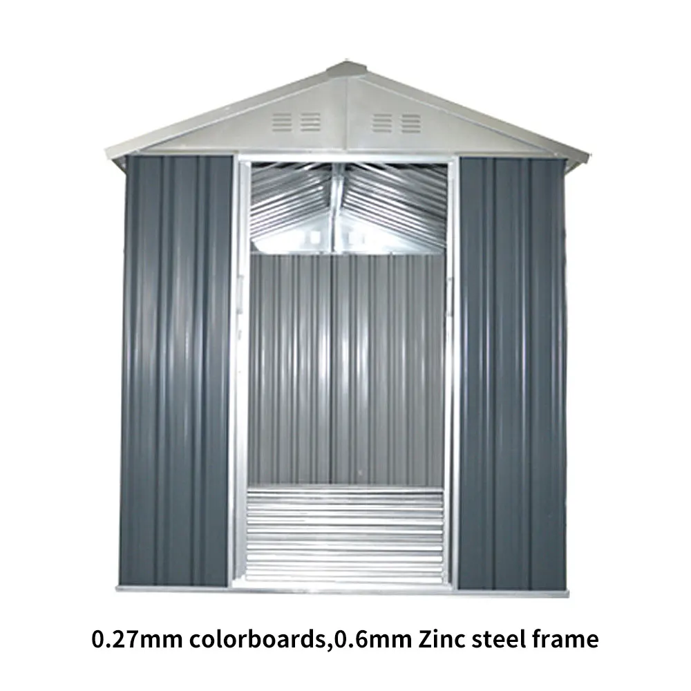 Vertak 0.6mm Zinc Steel Frame Garden Shed - Durable & Eco