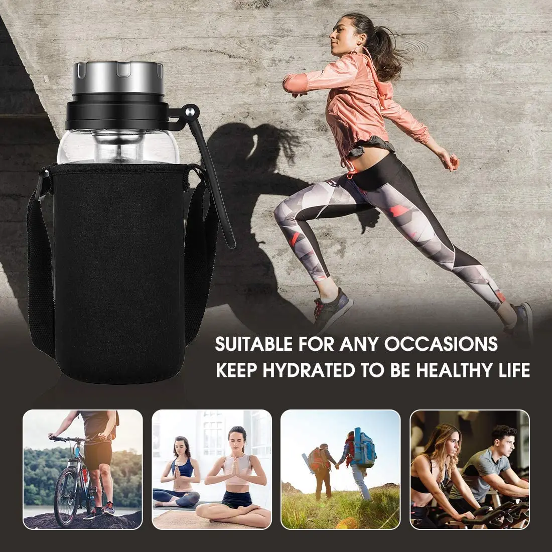 1L Reusable Travel Mug - Perfect for Hot or Cold Drinks