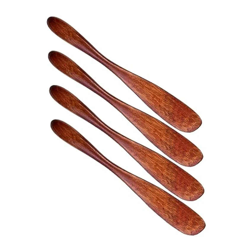 Japanese Natural Solid Wooden Butter Spatula Cream Cheese Jam Knife ...
