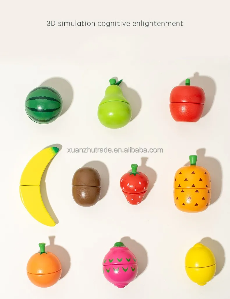 Wooden Cutting Fruit Toys - Educational Montessori Fun