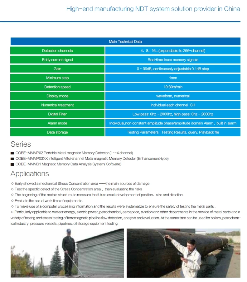 Metal Magnetic Memory Test Equipment for Storage Tanks & Boilers