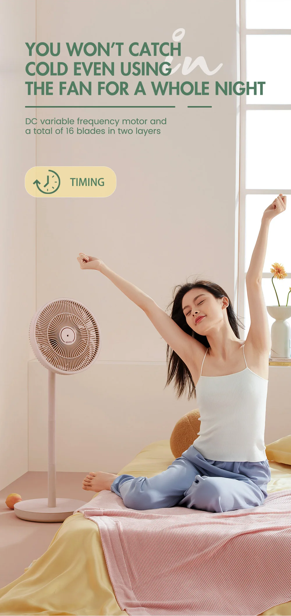 Modern Retractable Oscillating Foldable Rechargeable Pedestal Home Led ...