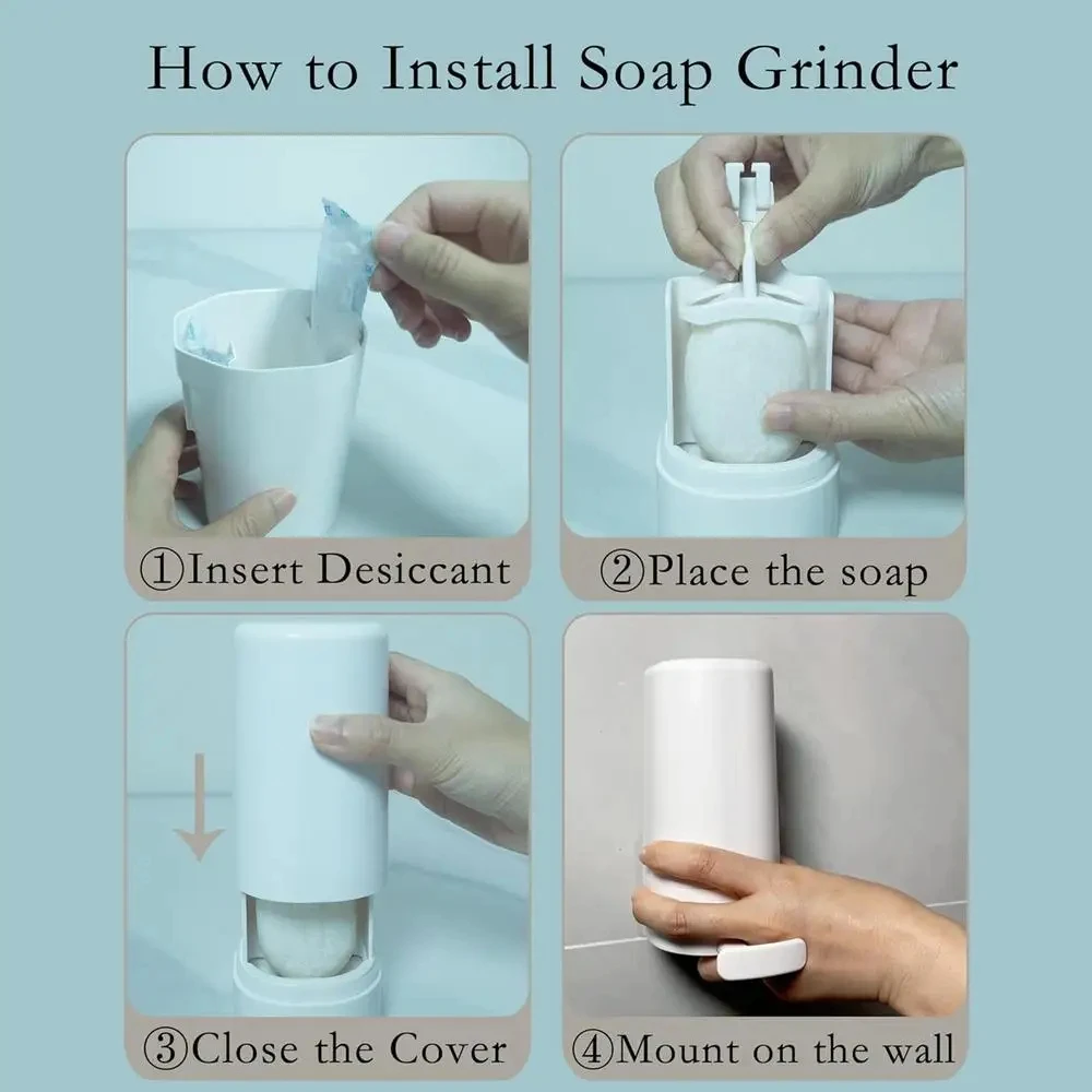 Adjustable Wall-Mounted Soap Grinder - Waterproof & Refillable