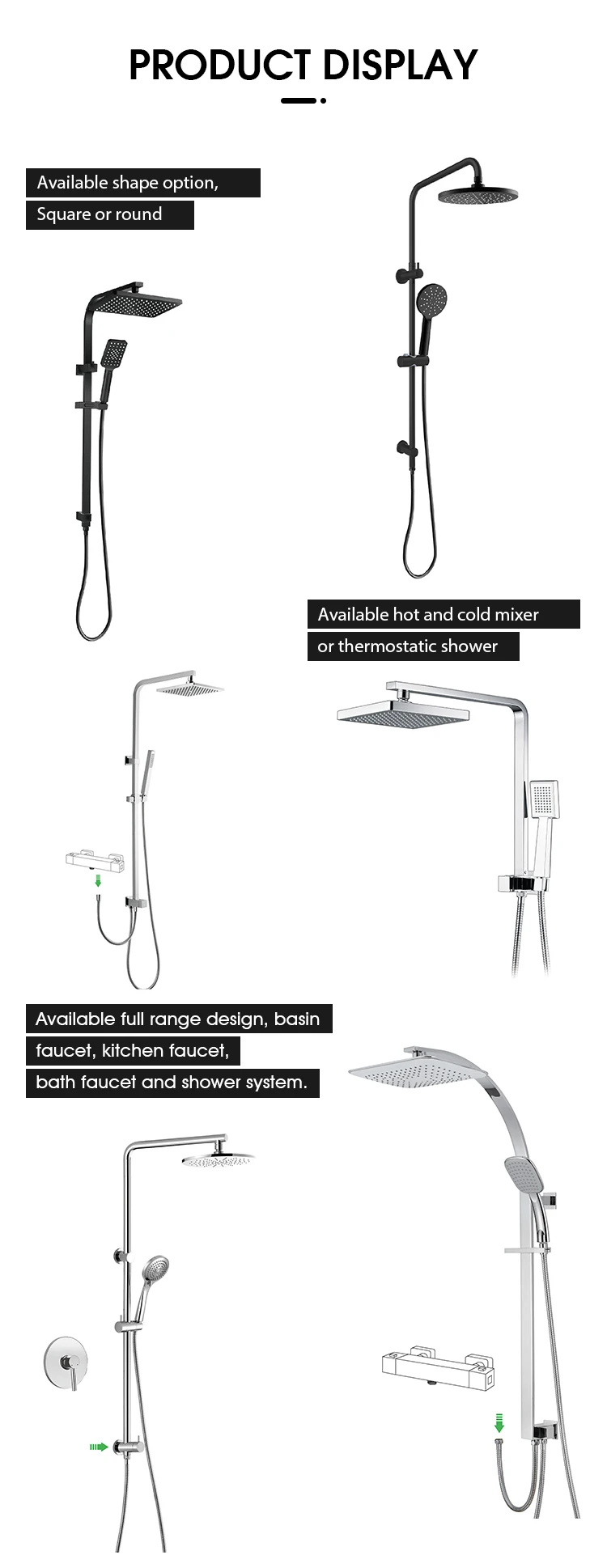 New Series Hotel Noble Bathroom 2 Way Brass Handheld And Head Shower ...