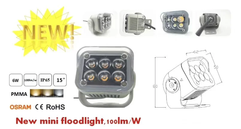 Modern DC24v RGB Garden Spotlight 6W12W Aluminum Waterproof LED Flood ...