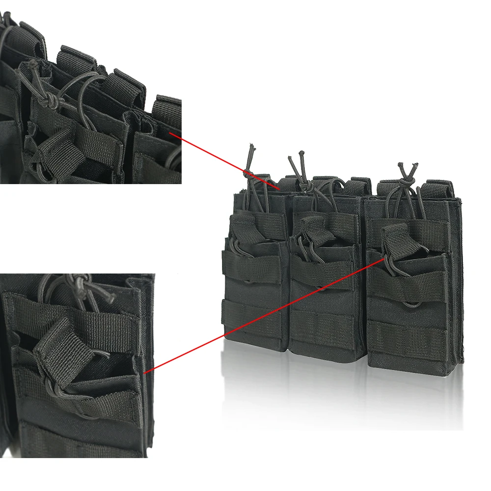 Alibaba.com: Tactical Elastic Band Molle Triple Open-Top Magazine ...