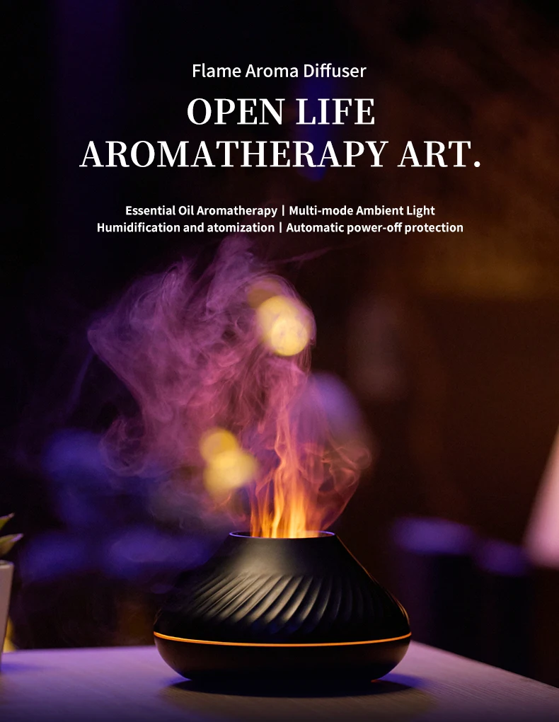 2022 New Arrivals Portable Cool Mist Usb Led Room H2o Fire Flame Air ...