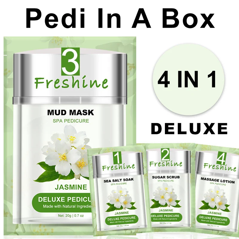 Deluxe Foot Pedicure Kit In A Box 4 In 1 Private Label Natural Organic ...