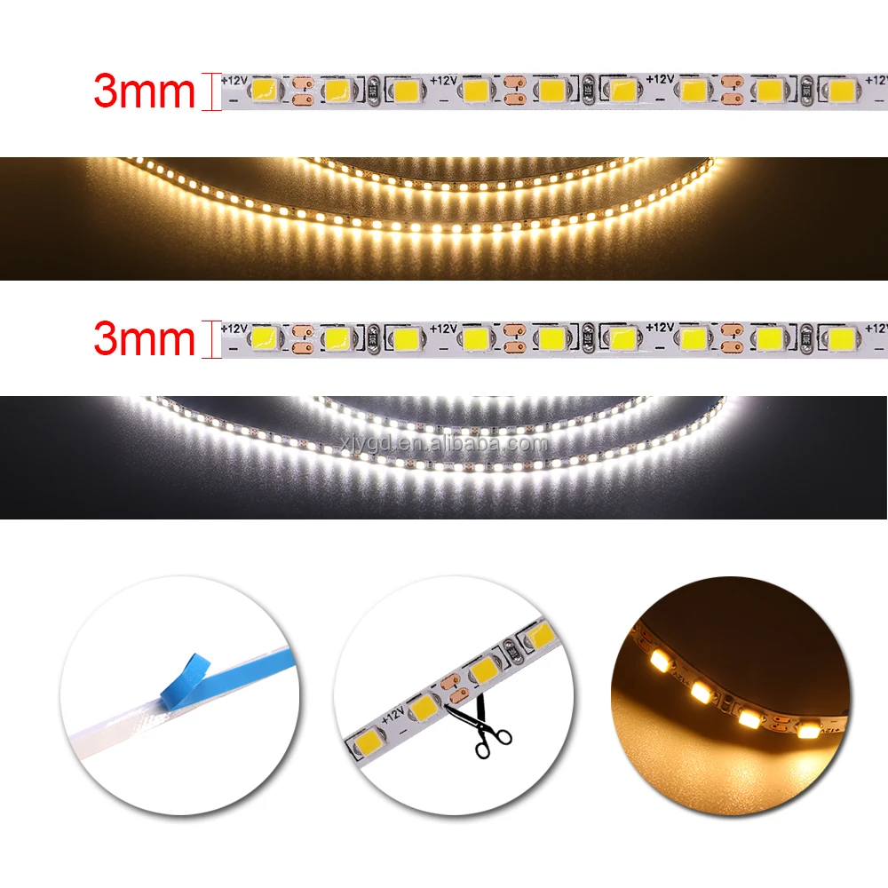 Super Bright 3mm SMD 2025 LED Strip - 168 Leds/m Flexible Tape