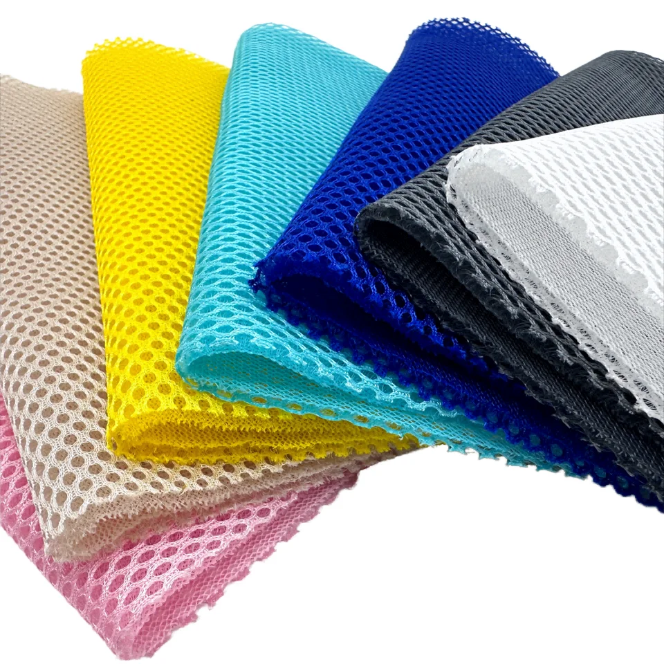 customized 100% polyester knitting mesh fabric 3D air mesh fabric for ...
