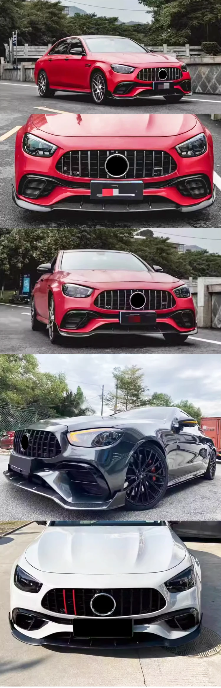 For 2021+Mercedes Benz E-Class W213 E63 Front Bumper Carbon Fiber Bs ...