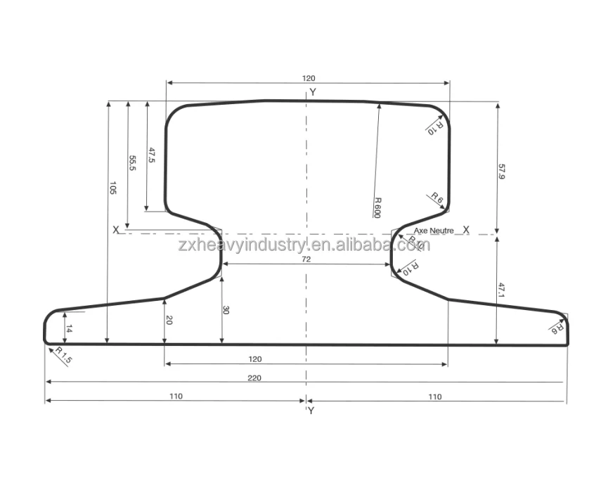 Din Standard A120 Crane Rail China Customized High Quality Steel Rail ...