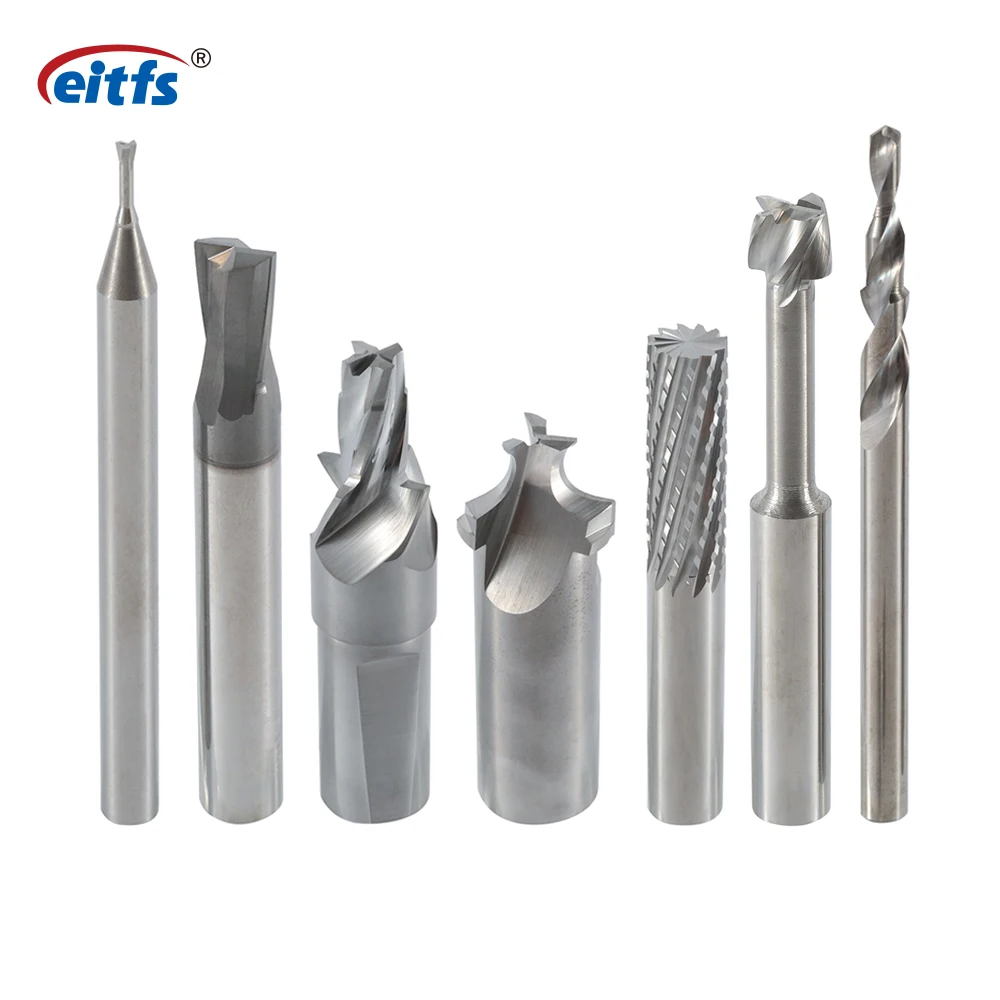 EITFS Tungsten Carbide Solid Step End Mill CNC Router Milling Cutters ...