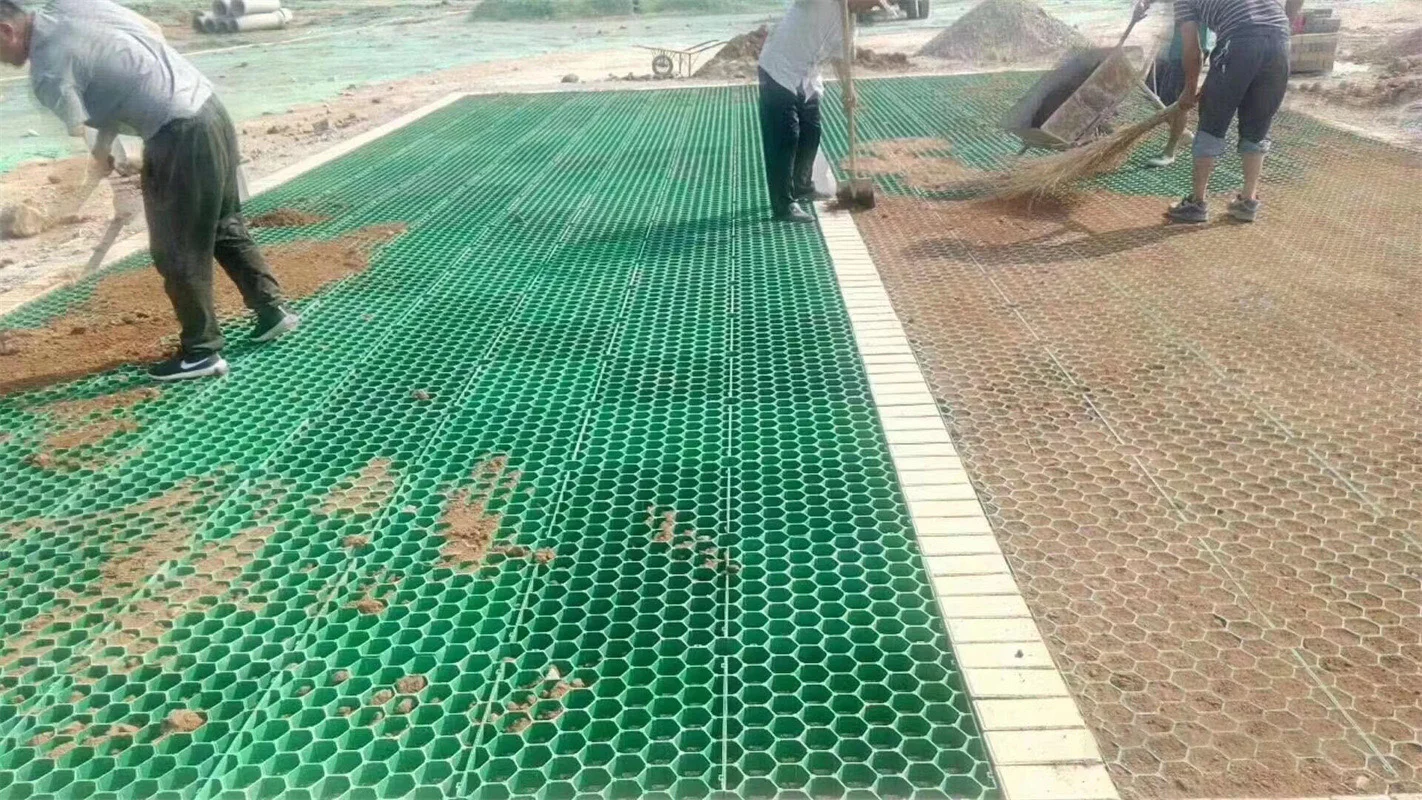 HDPE Honeycomb Plastic Grass Paver Grid Driveway Mat Grass Planting ...