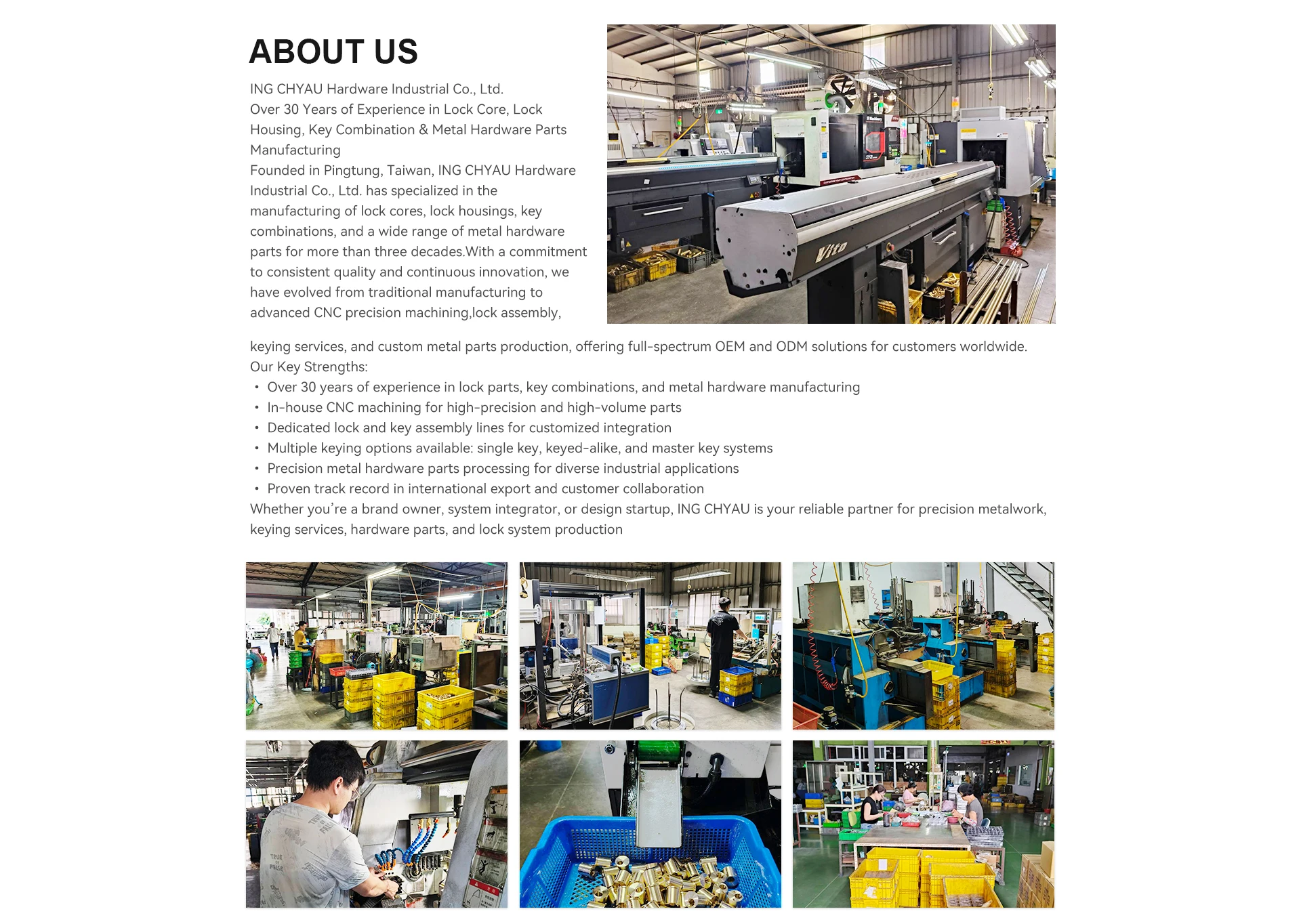 Company Overview - ING CHYAU HARDWARE INDUSTRIAL CO., LTD.