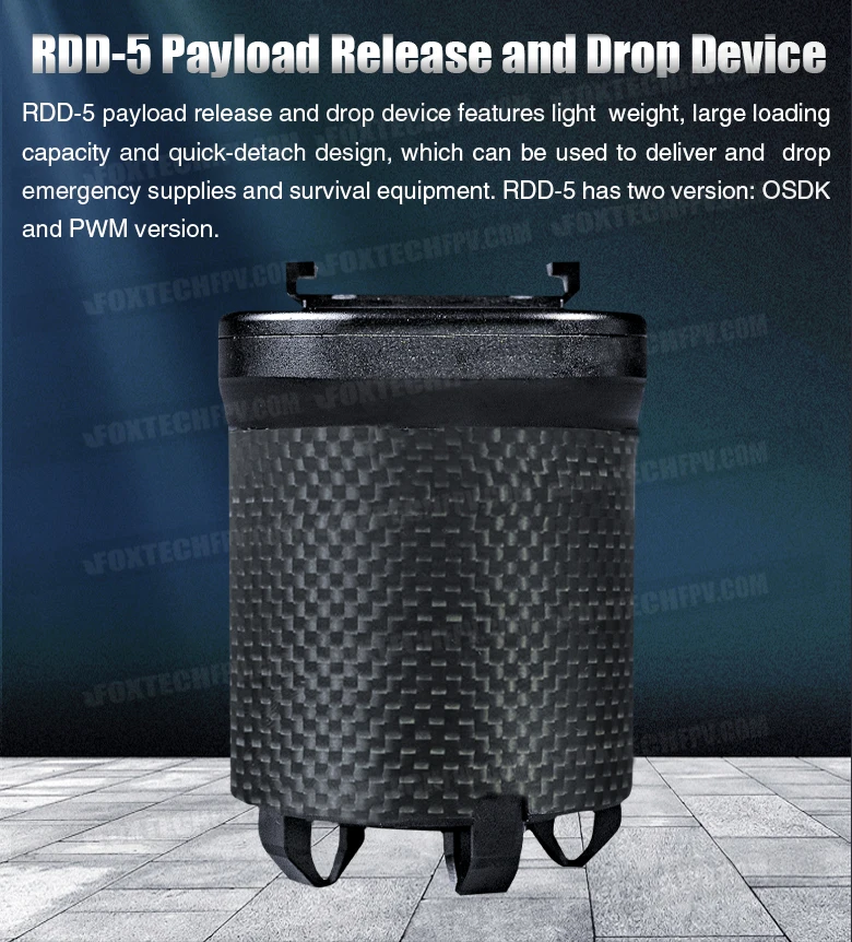 Foxtech Rdd-5 25kg Osdk Pwm Payload Release And Drop Device Drone ...