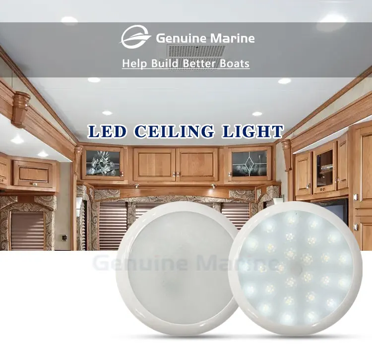 Genuine Marine Ceiling Lights Lamp Boat Round Downlight for Ship RV ...